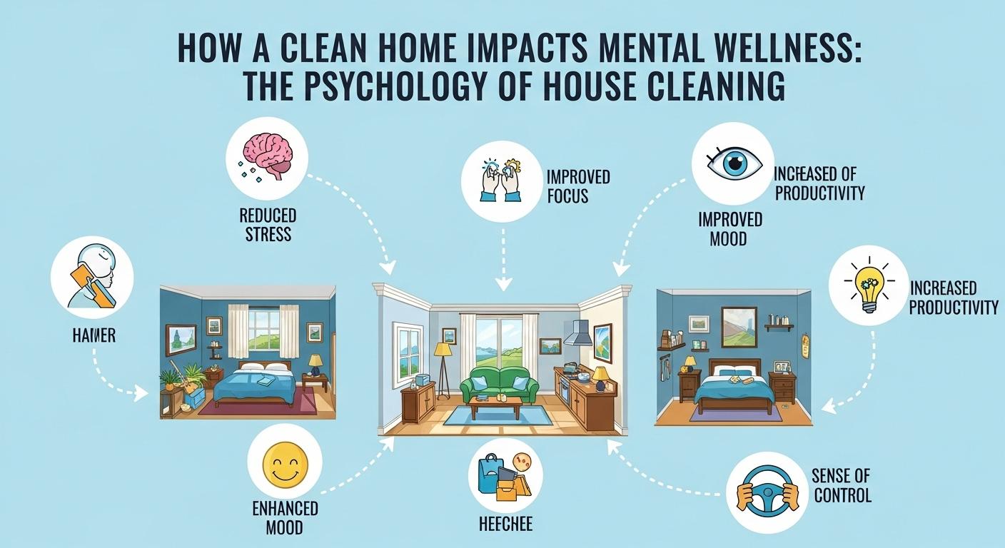 How a Clean Home Impacts Mental Wellness: The Psychology of House Cleaning